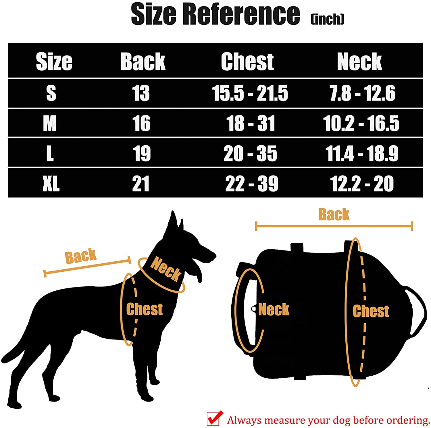 AIWAI Tactical Dog Harness With Pouches Molle Vest | My Little & Large