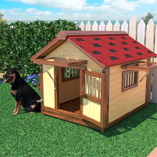 Review: ZJDU Outdoor Dog Kennel Wooden Dog House | My Little & Large
